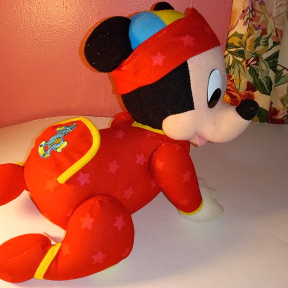 Mattel | Toys | Vintage Baby Mickey Mouse Touch And Crawl Mattel Plush ...